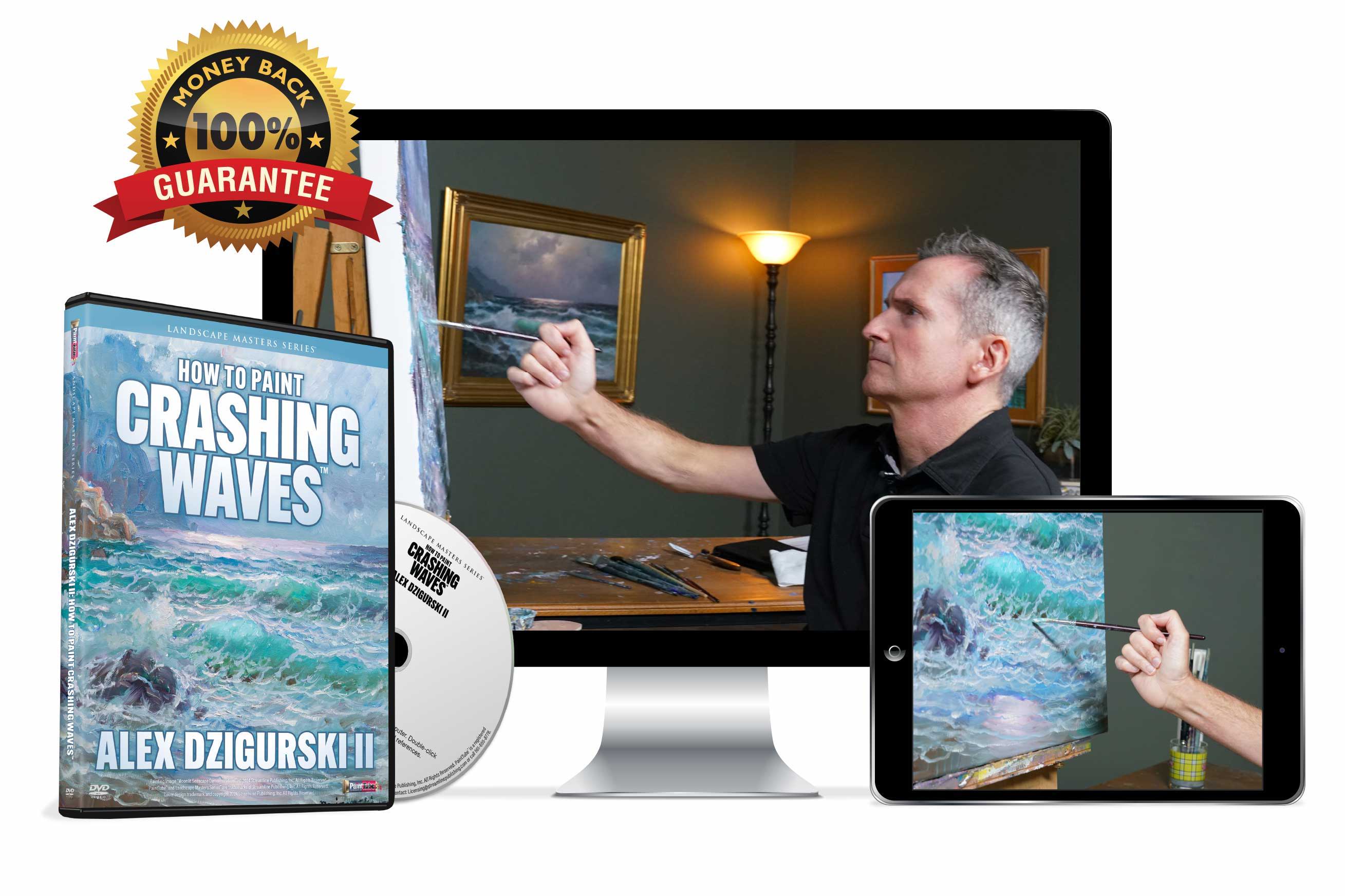 Alex Dzigurski: How to Paint Crashing Waves - PaintTube.tv